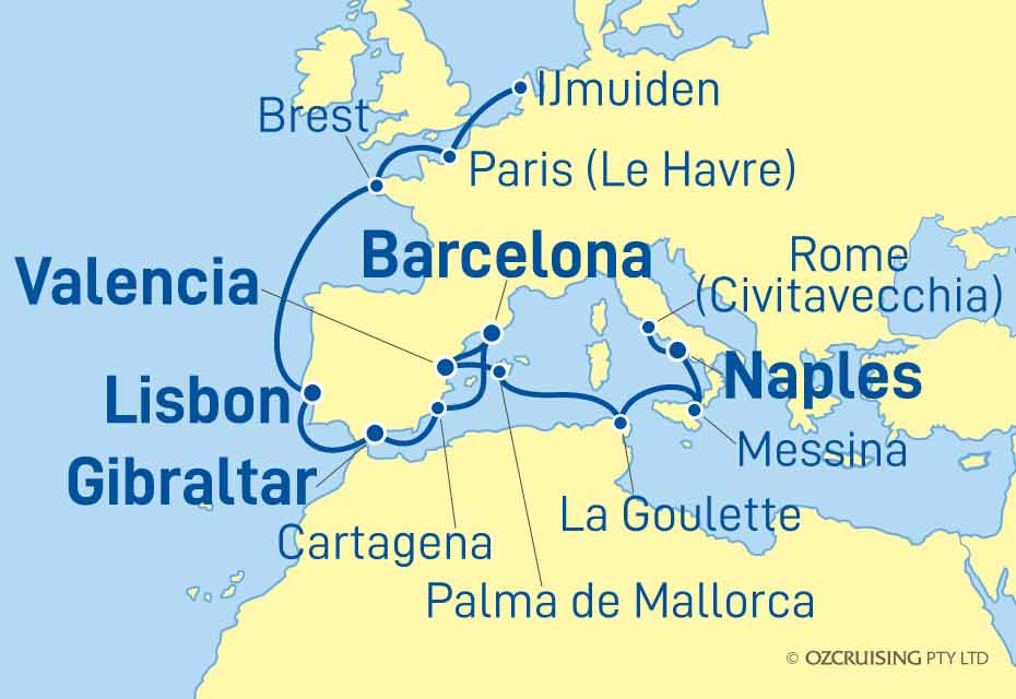 15 Night Rome to Amsterdam Cruise on the Nieuw Statendam - HA23-J338A.2