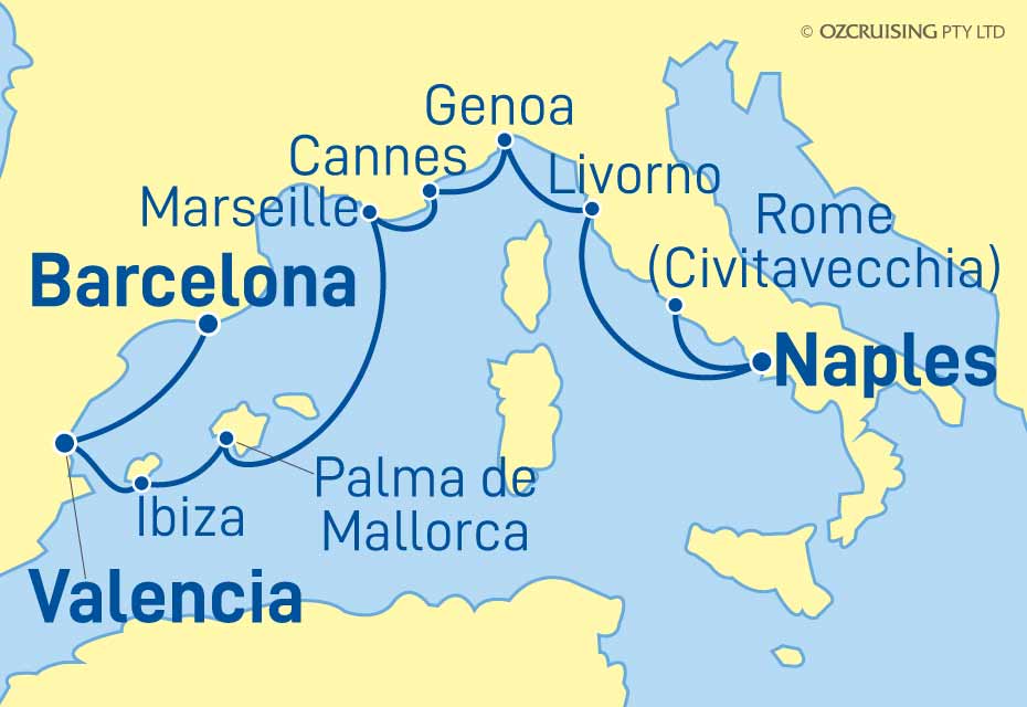 10 Night Barcelona to Rome (Civitavecchia) Cruise on the Norwegian ...