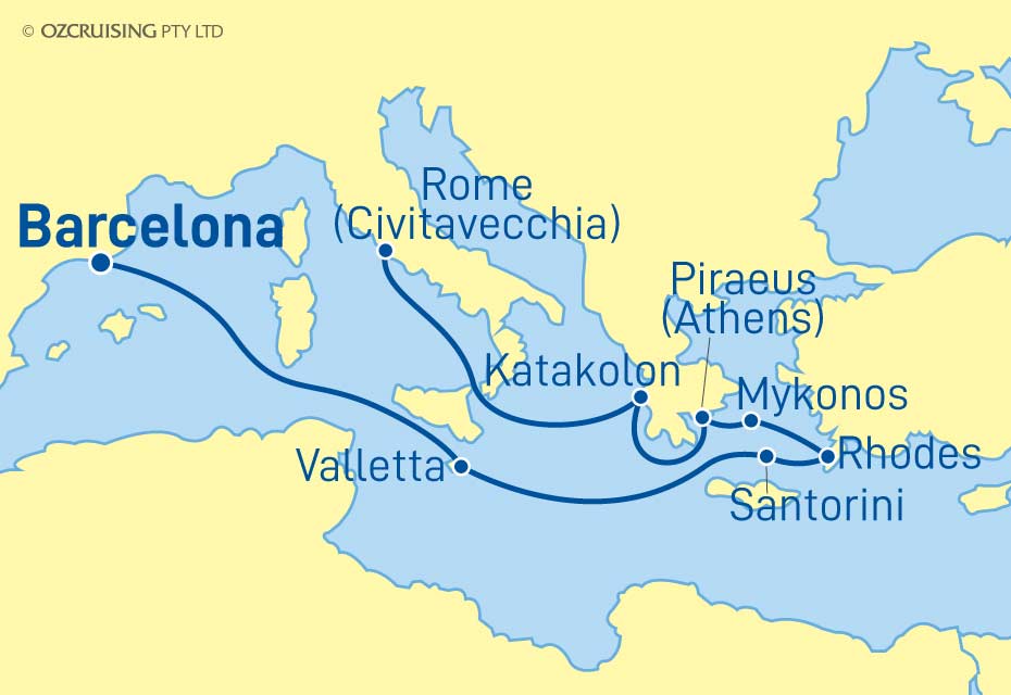 10 Night Rome to Barcelona Cruise on the Celebrity Reflection - CC23 ...