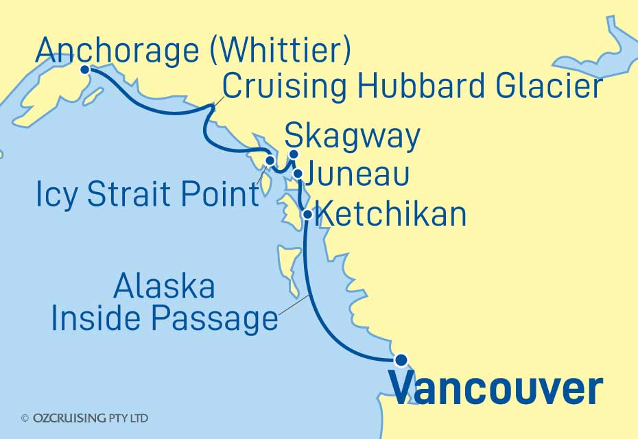 7 Night Vancouver to Whittier Cruise on the Norwegian Jade - NC25-JAD ...