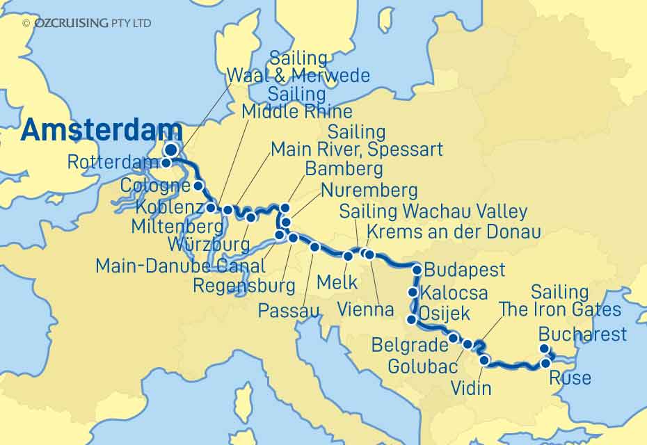 22 Night Amsterdam to Bucharest Cruise on the Viking Lif - VR25 ...
