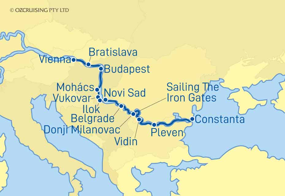 16 Night Constanta to Vienna Cruise on the Viking Rinda - VR25-RND250525T