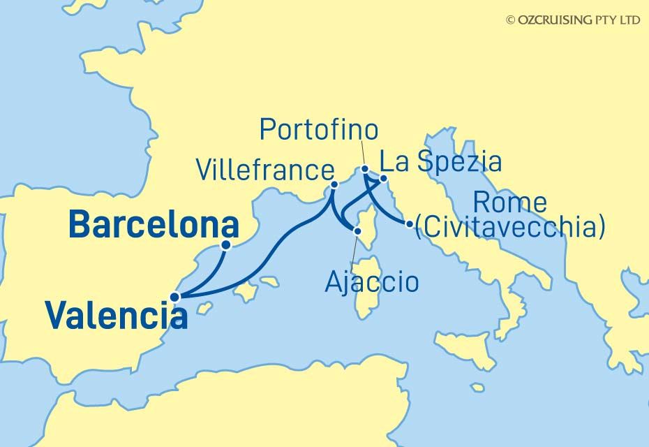 7 Night Barcelona to Rome Cruise on the Voyager Of The Seas - RC25 ...
