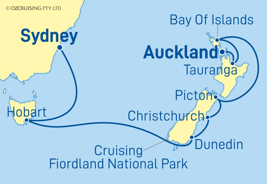 12 Night Auckland to Sydney Cruise on the Crown Princess - PC26-3606
