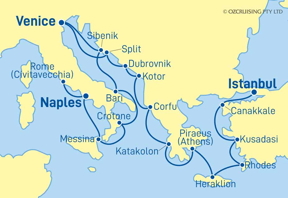 21 Night Istanbul to Rome Cruise on the Viking Venus - VO25-OVE250612B