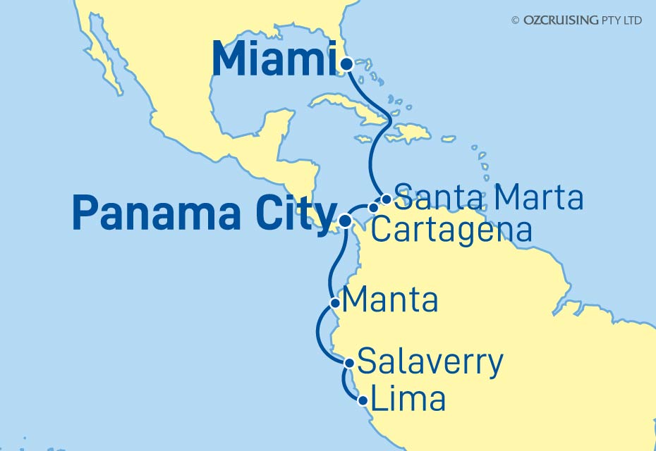 12 Night Miami to Callao (Lima) Cruise on the Norwegian Jade - NC26-JAD ...