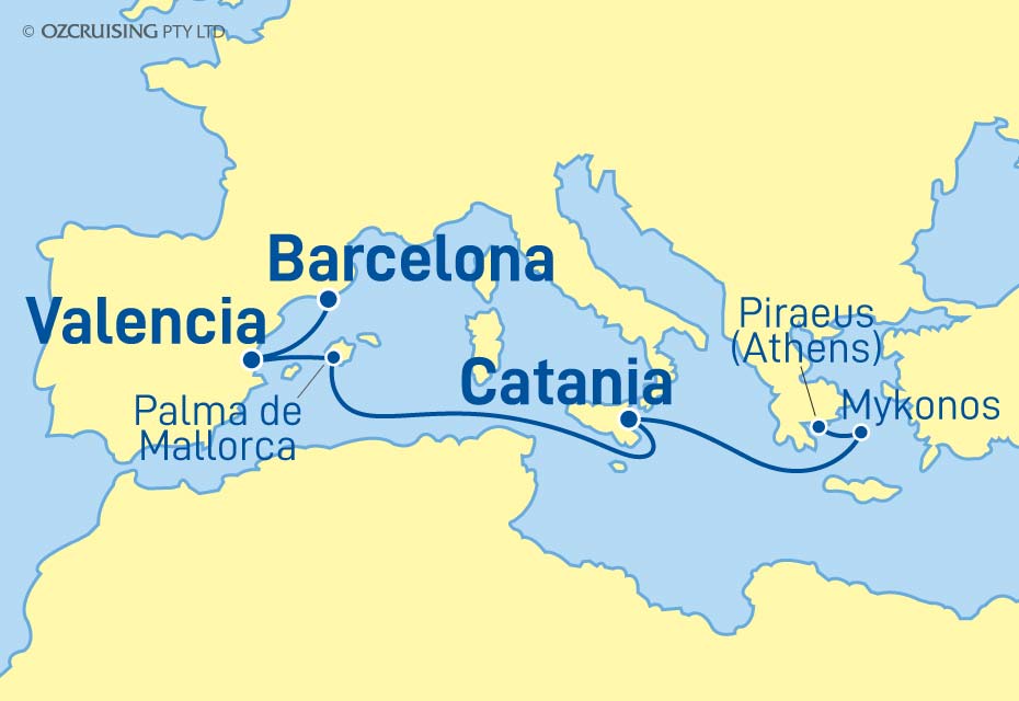 14 Night Athens to Barcelona Cruise on the Resilient Lady - VV24-RS20OCT24