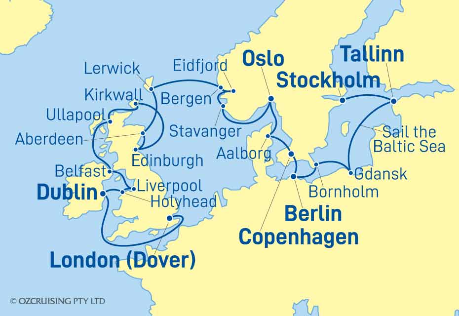 28 Night Stockholm to London Cruise on the Viking Sky - VO26-OSK260701A