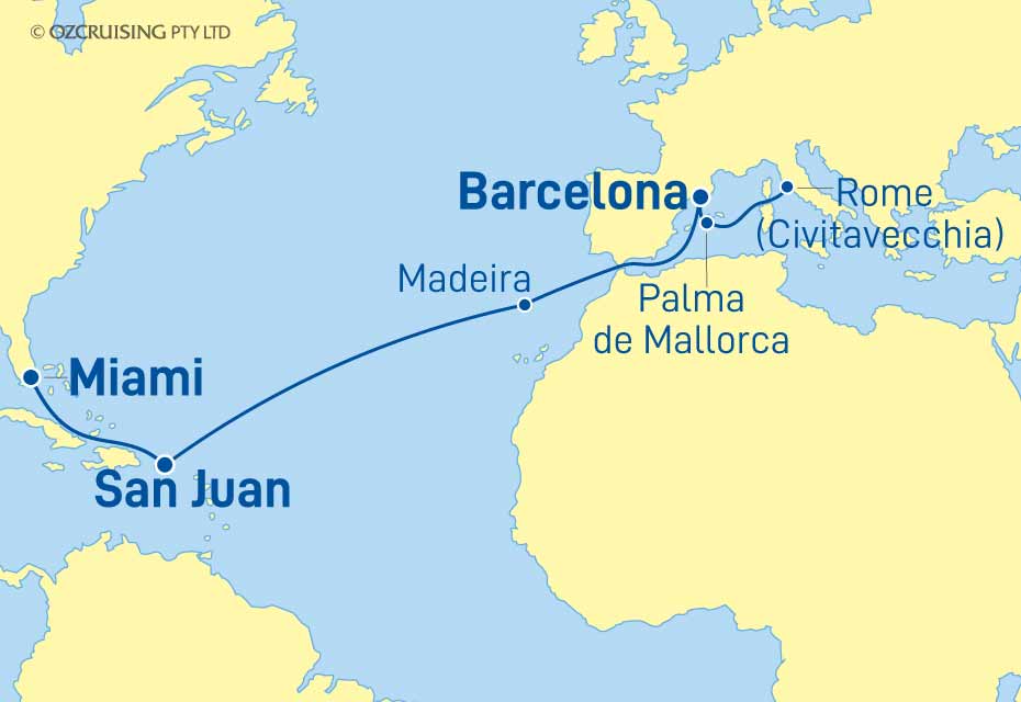 16 Night Rome to Miami Cruise on the MSC Grandiosa - MS26-GR-28OCT26-16
